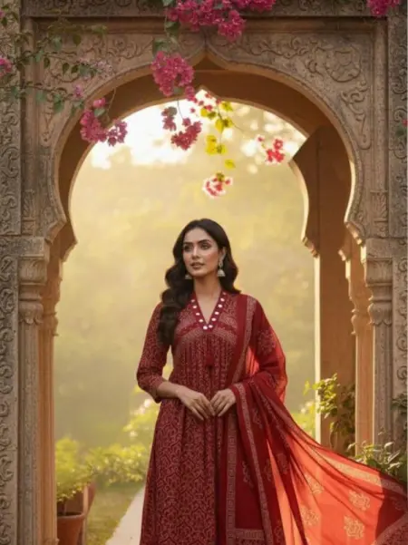 Budget Friendly Designer Cotton Original Mirror Work Suit